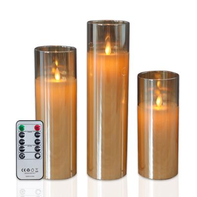 China Flameless LED Pillar Candles 7.5x20-30cm Battery Operated Flickering Warm Light Home Decoration for sale
