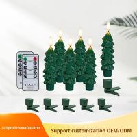 China Glossy 3D Flameless LED Candle Set D2xH13cm D3.5xH13cm Battery Operated Taper for Christmas Wedding Decoration for sale