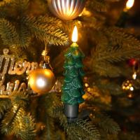 China Glossy 3D Flameless LED Candle Set D2xH13cm D3.5xH13cm Battery Operated Taper for Christmas Wedding Decoration for sale