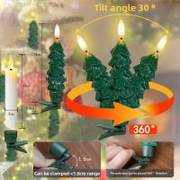China Glossy 3D Flameless LED Candle Set D2xH13cm D3.5xH13cm Battery Operated Taper for Christmas Wedding Decoration for sale