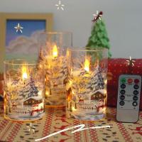 China Plastic Battery Operated LED Christmas Candles with Remote Control 7.5cm Diameter 10cm 12.5cm 15cm Height for sale