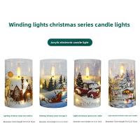China Plastic Battery Operated LED Christmas Candles with Remote Control 7.5cm Diameter 10cm 12.5cm 15cm Height for sale