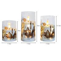 China Plastic Battery Operated LED Christmas Candles with Remote Control 7.5cm Diameter 10cm 12.5cm 15cm Height for sale