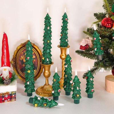 China Battery Operated Flameless LED Christmas Tree Candles Clip On Cordless 5 7 9.5 Inch Sizes for sale