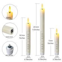 China Remote Control LED Taper Candles 13cm Battery Operated Paraffin Wax Christmas Decoration for sale
