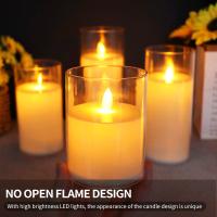 China Remote Control Plastic Battery LED Taper Candles Ivory 7.5x10cm 2xAA for Wedding Decor for sale