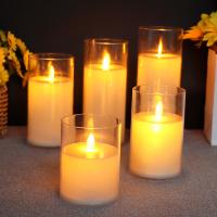 China Remote Control Plastic Battery LED Taper Candles Ivory 7.5x10cm 2xAA for Wedding Decor for sale