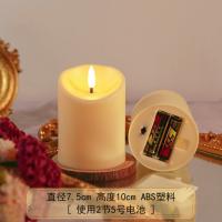 China LED Flameless Tealight Candles Flickering Plastic Pillar 5.5cm Diameter 12.3-18.9cm Height 2xAA Battery for sale