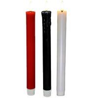 China Flameless LED Taper Candles 9.8 Inch Real Wax Battery Operated Flickering Candle with Remote Timer Dimmer for sale