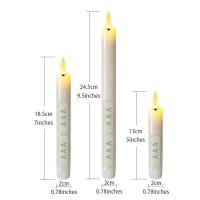 China Flameless LED Taper Candles 9.8 Inch Real Wax Battery Operated Flickering Candle with Remote Timer Dimmer for sale