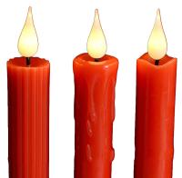 China Flameless LED Taper Candles 9.8 Inch Real Wax Battery Operated Flickering Candle with Remote Timer Dimmer for sale