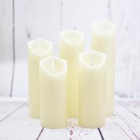 China Battery Operated Flameless LED Pillar Candles 3x6 Inch Set with Remote Timer for sale