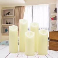 China Battery Operated Flameless LED Pillar Candles 3x6 Inch Set with Remote Timer for sale