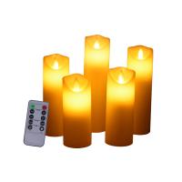 China Battery Operated Flameless LED Pillar Candles 3x6 Inch Set with Remote Timer for sale