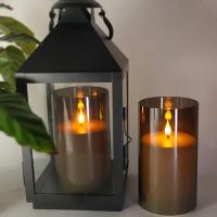China Wholesale Outdoor Waterproof Flameless LED Pillar Candles 4x7 Inch Battery Operated with Remote Timer Ivory White Set of 2 for sale