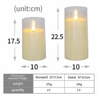 China Wholesale Outdoor Waterproof Flameless LED Pillar Candles 4x7 Inch Battery Operated with Remote Timer Ivory White Set of 2 for sale