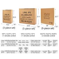 China Wholesale Flameless LED Pillar Candles Set of 3 Ivory 3x4 3x5 3x6 Inch Battery Operated with Remote Timer for sale