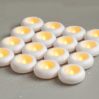 China 24 Pack 3 Inch Flameless LED Floating Candles 200 Hour White Battery Operated Waterproof Tealights for Wedding Centerpieces for sale