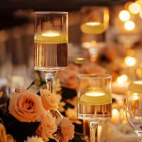 China 24 Pack 3 Inch Flameless LED Floating Candles 200 Hour White Battery Operated Waterproof Tealights for Wedding Centerpieces for sale