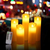 China Wholesale Real Wax Pillar LED Candles Battery Operated with Remote 24H Timer 4-9 Inch for sale
