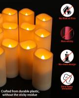 China Wholesale 24-Piece Waterproof LED Flameless Candles Set 4 5 6 7 Inch with 4 Remotes Timer for sale