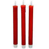 China Wholesale Flameless Ivory Taper Candles 9.64 Inch Real Wax LED with Remote Timer Flickering Battery Operated 3D Wick Pack of 6 for sale