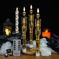 China Wholesale Halloween LED Candles 3D Skull Skeleton Pumpkin Votive Lights for Fall Party Decor for sale