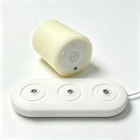China Wholesale Rechargeable LED Flameless Candles with Charging Station 3 Pack Remote Timer Real Wax Flickering for Home Decor for sale
