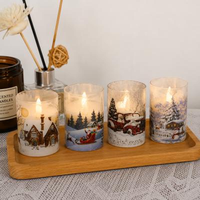 China Remote Control Flameless LED Candles 3x4 5 6 Inch Acrylic Shell Timer Holiday Decor for sale