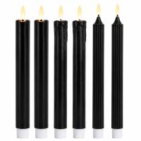 China Real Wax Covered Flameless LED Taper Candle with 10-Key Remote Control and Realistic 3D Flickering Flame for sale