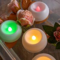 China Waterproof Floating LED Tea Light with Flickering LED and Battery Operated for Pool Wedding Decor for sale