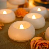 China Waterproof Floating LED Tea Light with Flickering LED and Battery Operated for Pool Wedding Decor for sale