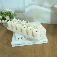 China Wholesale Mini Plastic Rechargeable Remote Control Tealight LED Candle with Timer Function for Wedding Decor for sale