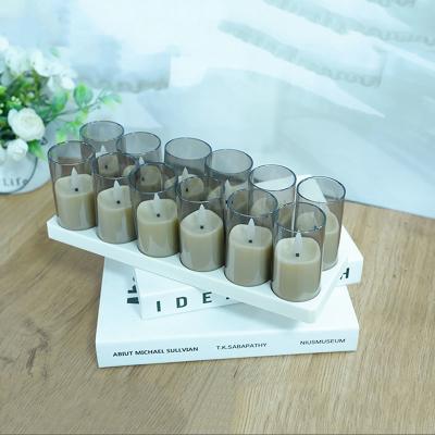 China Wholesale Mini Plastic Rechargeable Remote Control Tealight LED Candle with Timer Function for Wedding Decor for sale