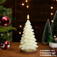 China Real Wax Christmas Tree LED Candle with Timer Function and Flickering Flame for sale