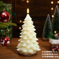 China Real Wax Christmas Tree LED Candle with Timer Function and Flickering Flame for sale