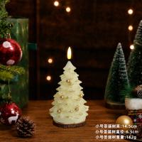 China Gold Christmas Tree Flameless LED Candle with Remote Control Real Wax Flickering LED Battery Operated Candle for sale
