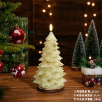 China Gold Christmas Tree Flameless LED Candle with Remote Control Real Wax Flickering LED Battery Operated Candle for sale