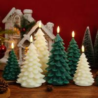 China Gold Christmas Tree Flameless LED Candle with Remote Control Real Wax Flickering LED Battery Operated Candle for sale