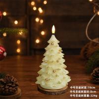 China Gold Christmas Tree Flameless LED Candle with Remote Control Real Wax Flickering LED Battery Operated Candle for sale