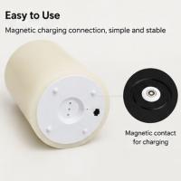 China 1 to 10 USB Rechargeable Ivory White Real Wax LED Pillar Candle with Flickering LED and Remote Control for sale