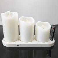 China Induction Rechargeable Magnetic Charging Led Candles With Charging Base for sale