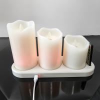China Induction Rechargeable Magnetic Charging Led Candles With Charging Base for sale