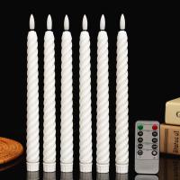 China Manufacturer Subulate Pink Black Green Burgundy Battery Operated Remote Control Flameless Paraffin Wax Flicker Home Decoration for sale