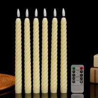 China Manufacturer Subulate Pink Black Green Burgundy Battery Operated Remote Control Flameless Paraffin Wax Flicker Home Decoration for sale