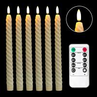 China Manufacturer Subulate Pink Black Green Burgundy Battery Operated Remote Control Flameless Paraffin Wax Flicker Home Decoration for sale