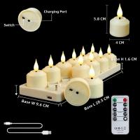 China 12 Pack Led Flameless Flickering White Tea Light Candle for Xmas Fun Party for sale