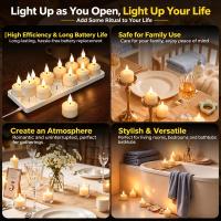 China 12 Pack Led Flameless Flickering White Tea Light Candle for Xmas Fun Party for sale