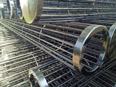 China Flat / Oval Nylon Mesh Filter Bag Carbon Steel Dust Collector Cages for sale