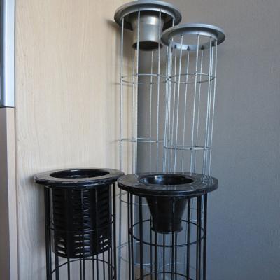 China Black Round Shape Filter Bag Cage , philis Dust Collector Filter Cage for sale